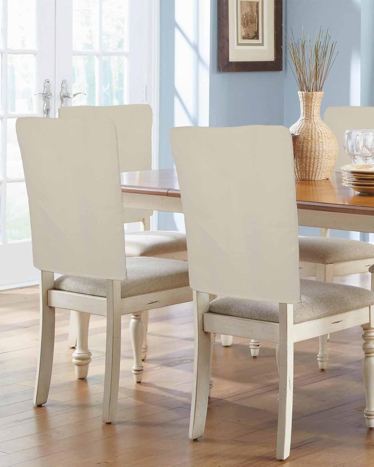 Amazon.com: Anzona White Swan Chair Back Covers for Dining Room ...