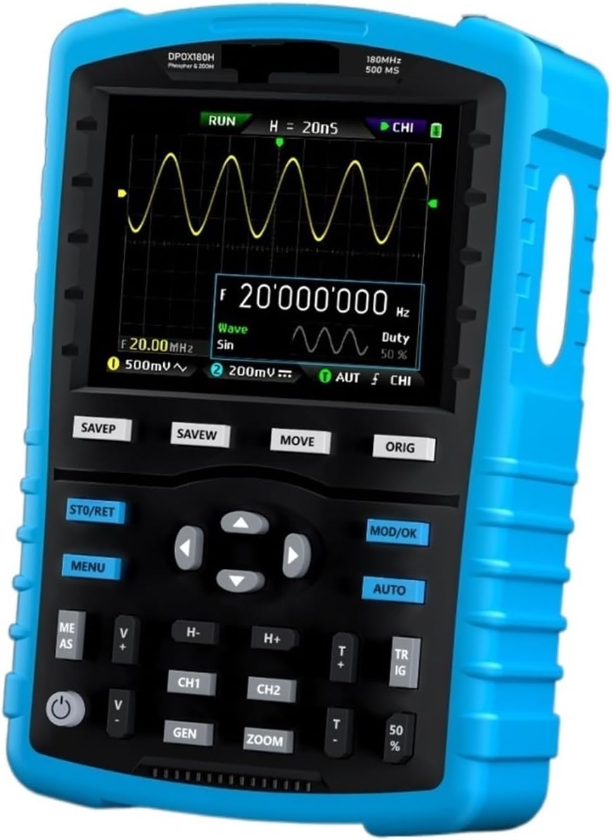 Oscilloscope, DPOX180H Handheld Dual Channel Digital Oscilloscope ...