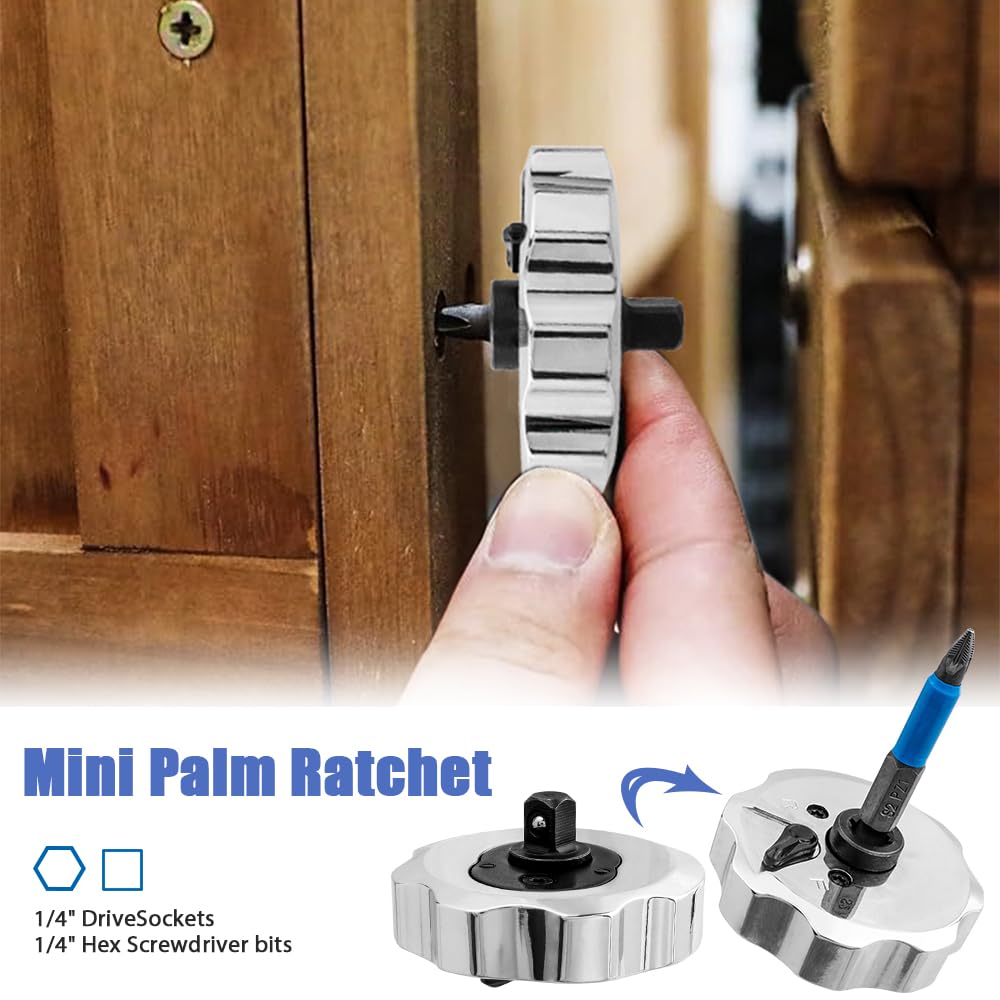 Snapklik.com : 3 In 1 Palm Ratchet 1/4" Drive Finger Ratchet Reversible ...