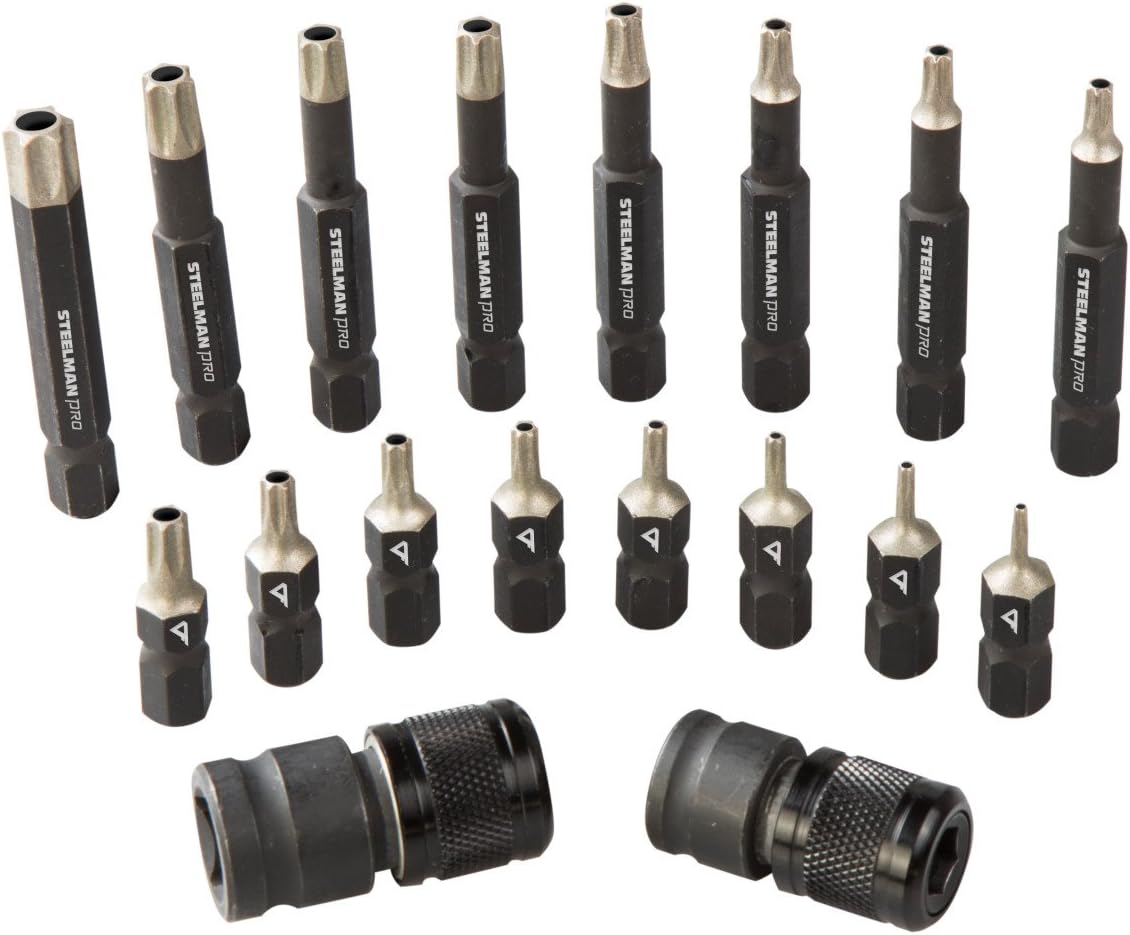 Amazon.com: STEELMAN PRO 78764 18-Piece Tamper Proof Star Bit Set with ...