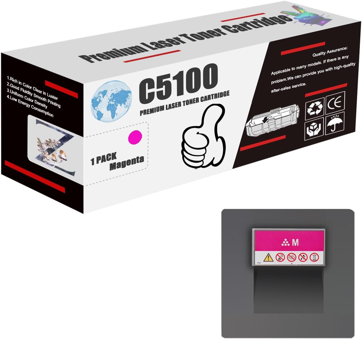 Amazon.com: RIOMAN C5100 Replacement High Yield Toner Cartridge (with Chip) Compatible for Ricoh ...