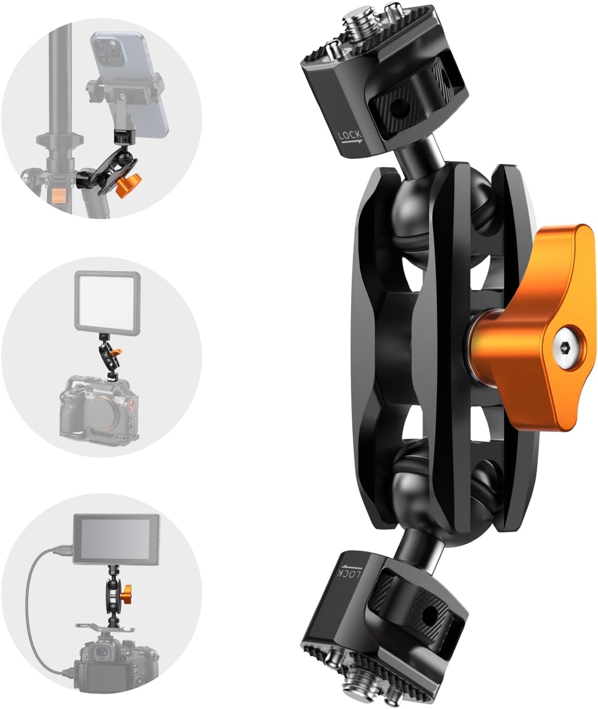 K&F Concept MS14 Magic Arm, Magic Arm with two ball heads, Mini Magic ...