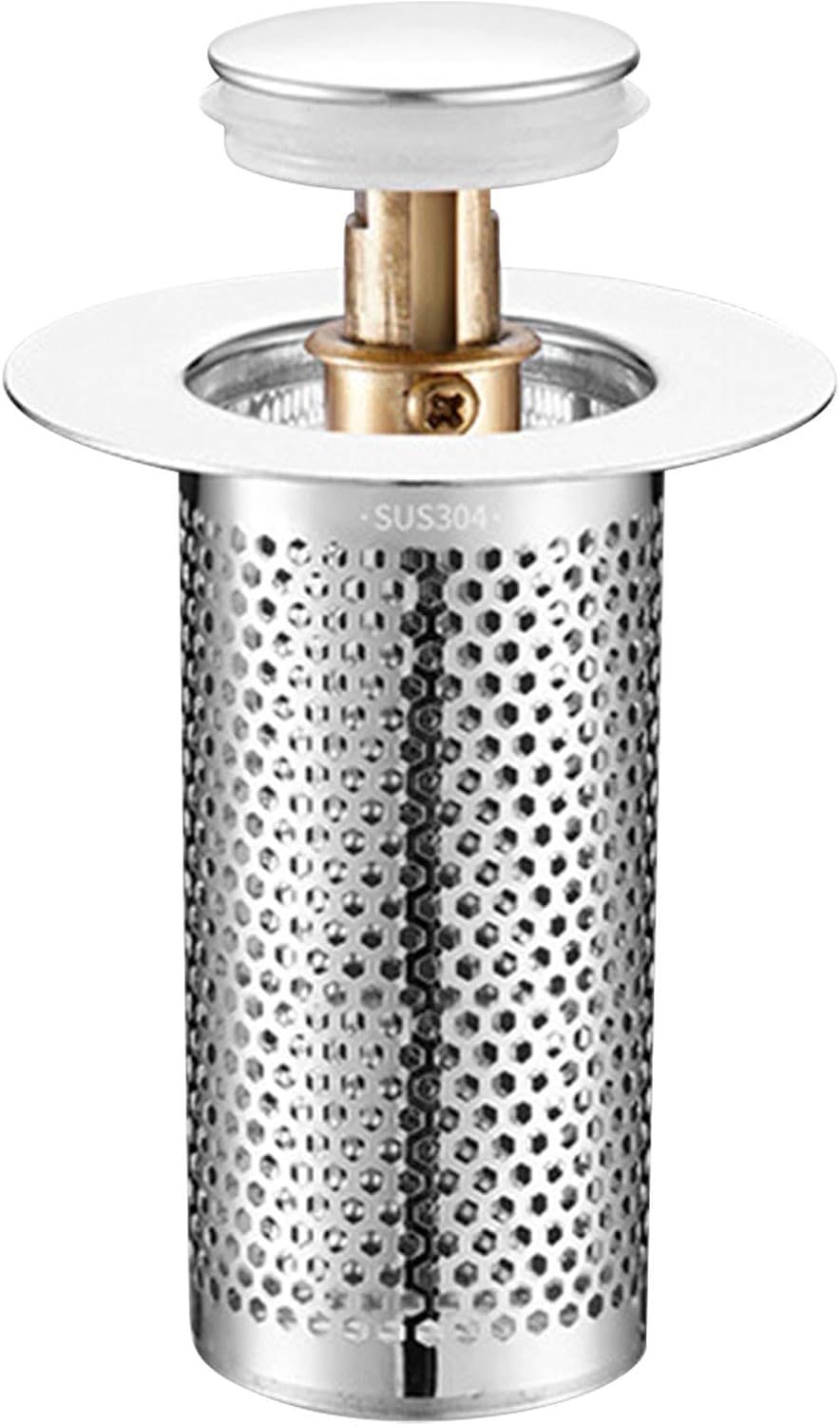 GLANSI Shower Drain Filter, Stainless Steel Hair Catcher, Bath Tub ...