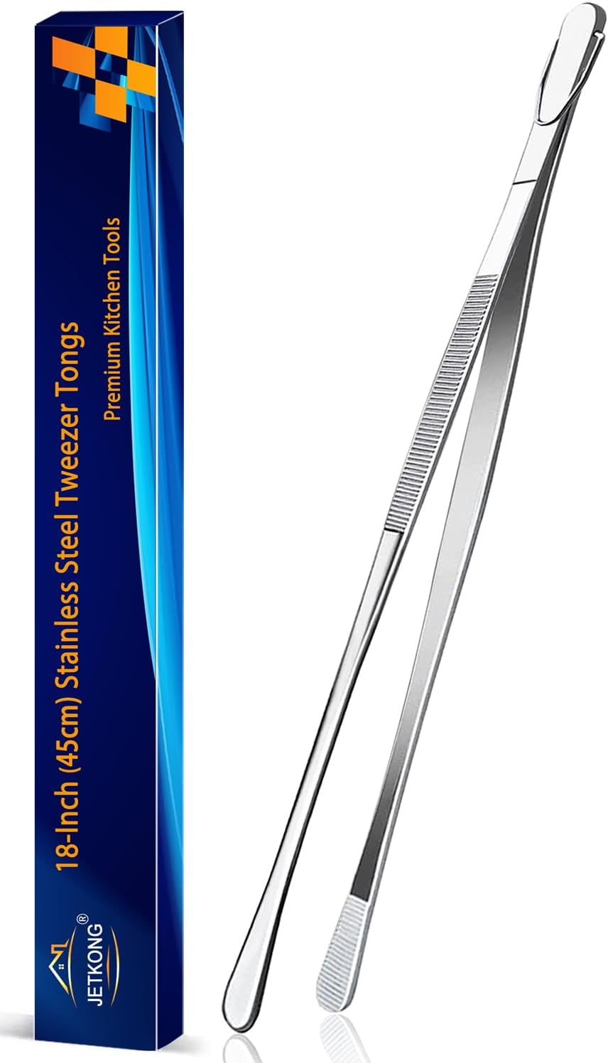 Amazon.com: JETKONG 18 Inch (45cm) Extra Long Grill Tongs, Heavy Duty ...