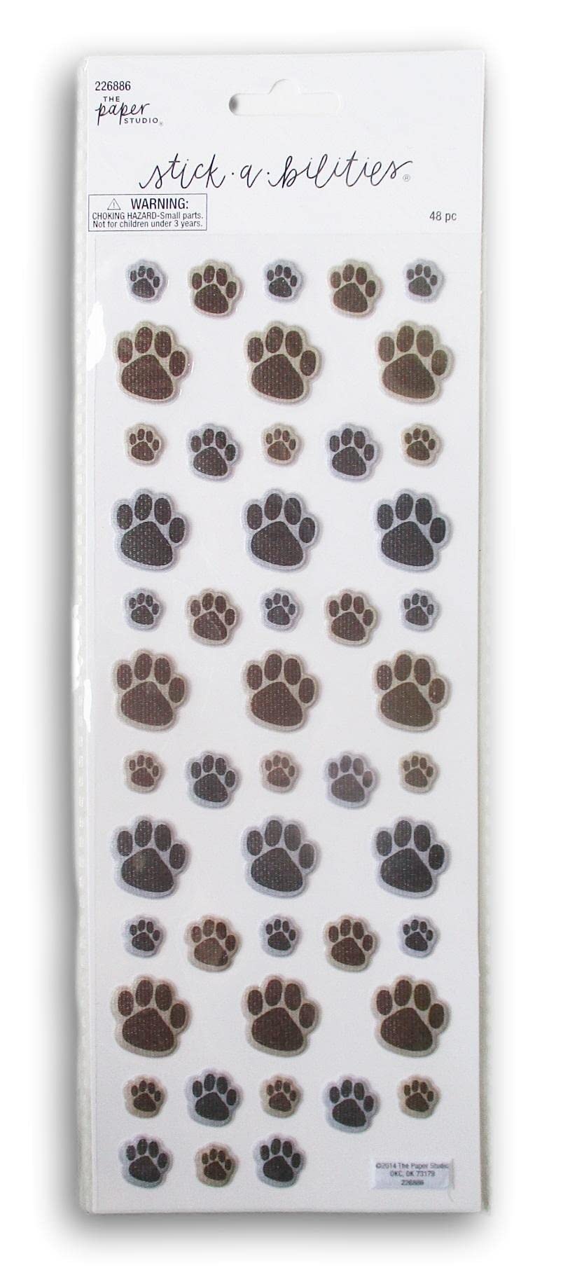 Amazon.com: Dog Paw Stickers - 3D Puffy Adhesive Decals for Crafts ...