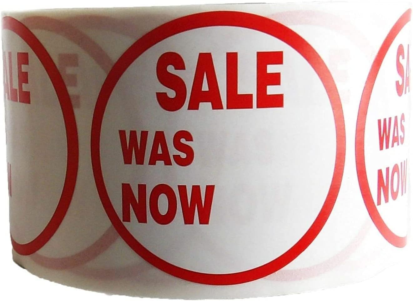 500x Sale was Now RED Sign SELF Adhesive Stickers Sticky Labels Swing ...