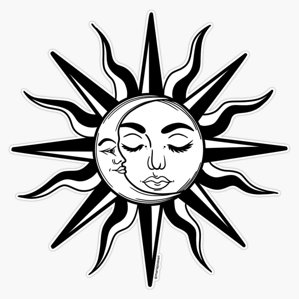 Amazon.com: Pretty Black and White Boho Gypsy Tribal Cartoon Icon Vinyl ...