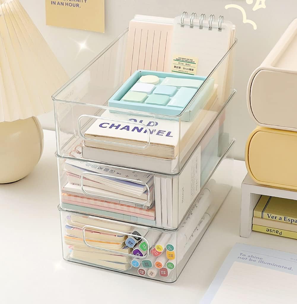 Amazon.com: LOYUYU Acrylic Home Office Storage Organizer Box Containers ...