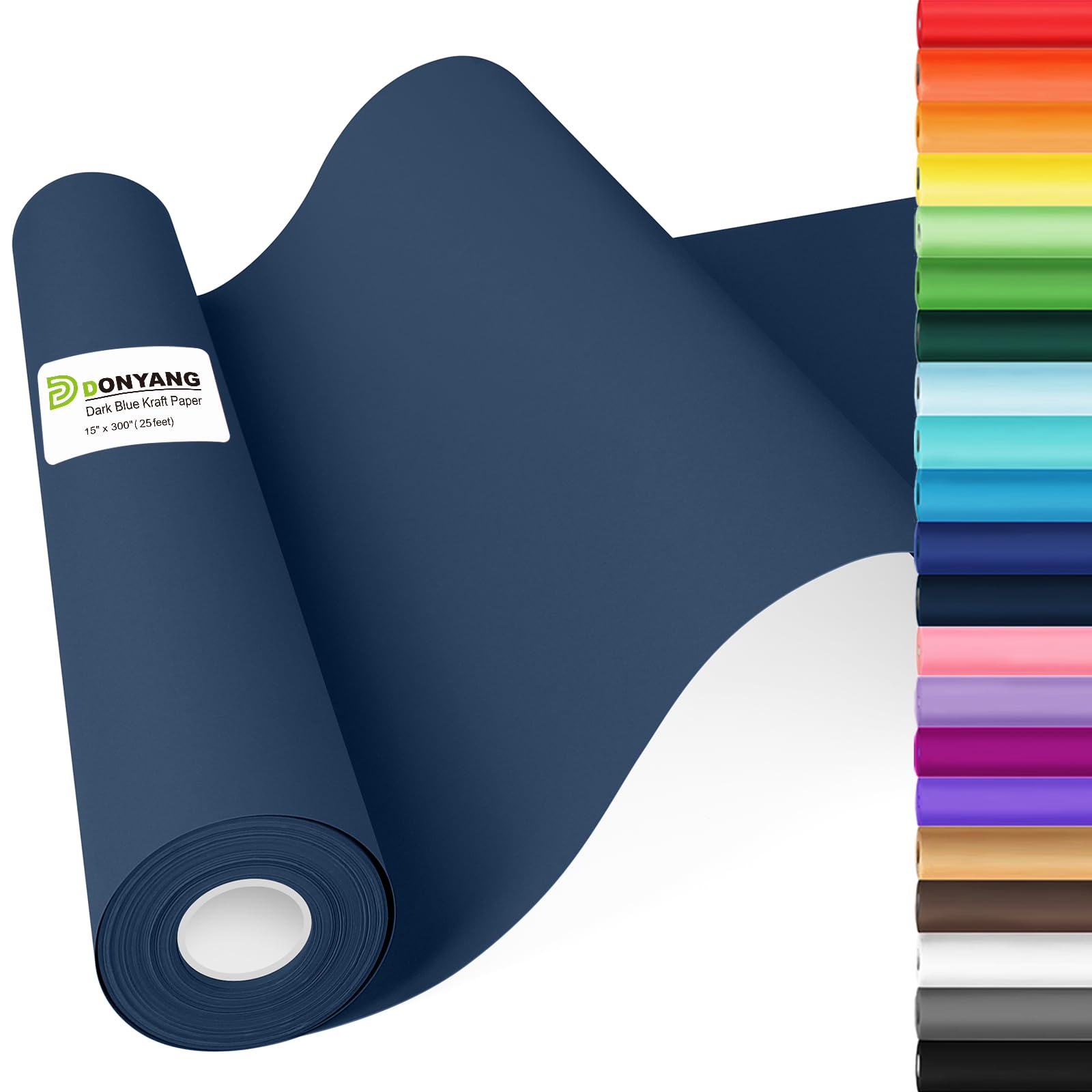 Amazon.com: Navy Blue Wrapping Paper, Poster Bulletin Board Paper Roll ...