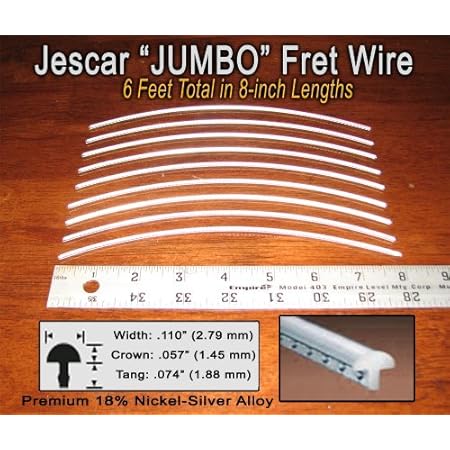 Amazon.com: Guitar/Bass Fret Wire - Widest/Highest JUMBO Size Nickel ...