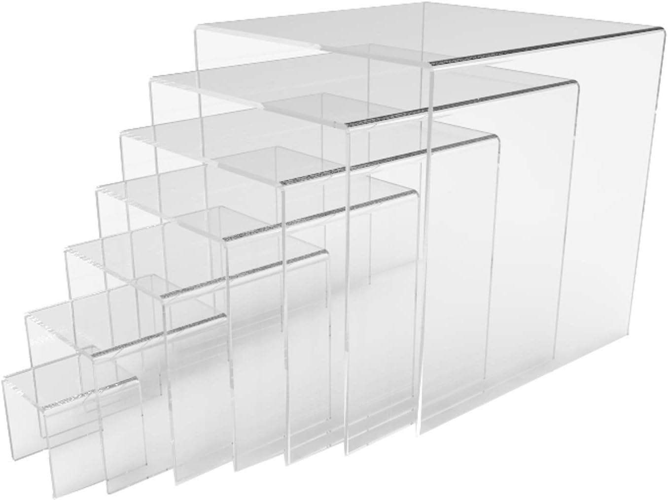 FixtureDisplays? Clear Plexiglass Lucite Acrylic Display Risers - Set ...