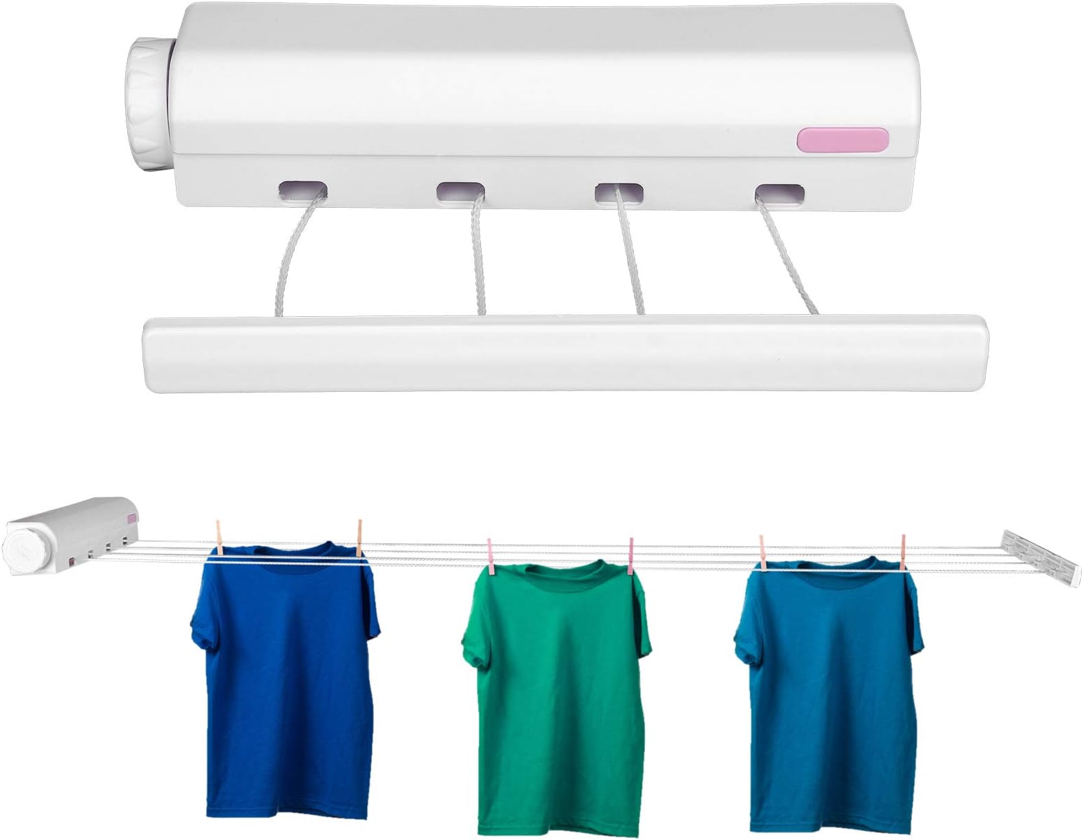Amazon.com: Bagima Telescopic Retractable Clothesline Clothes Drying ...