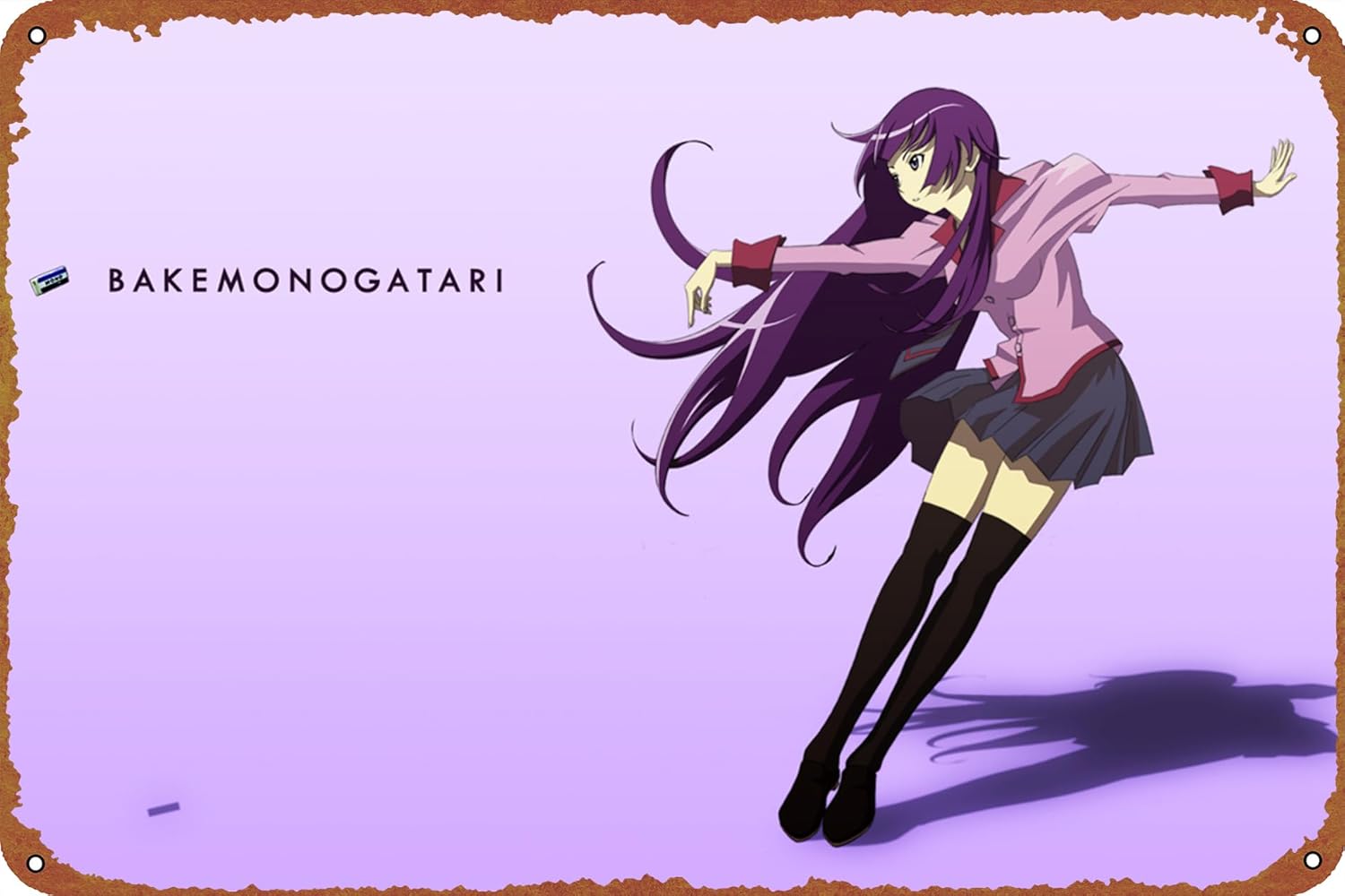 Amazon.com: Monogatari Purple Hair Hitagi Senjōgahara Bakemonogatari ...