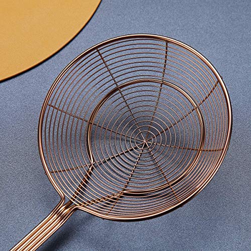 Snapklik.com : Rose Gold Strainer Spider Skimmers For Kitchen ...