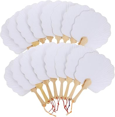 Amazon.com: Amyhill 24 Pieces Blank Church Fans Plastic Hand Fan ...