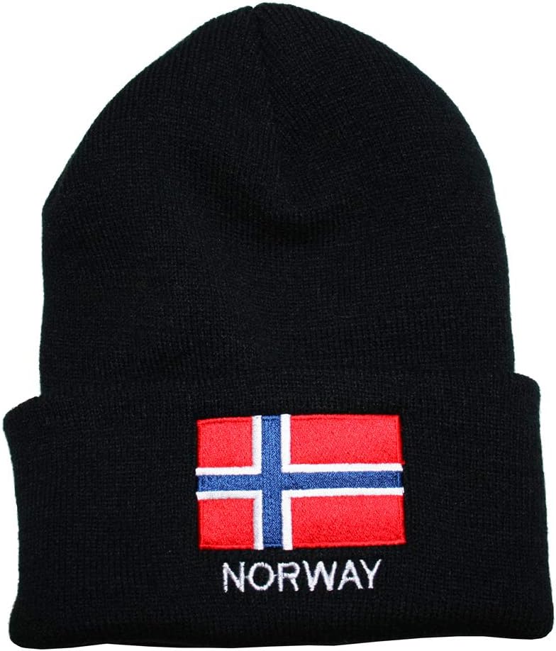 Amazon.com: Scandinavian Shoppe Norway Knit Hat/Winter Cap Black ...