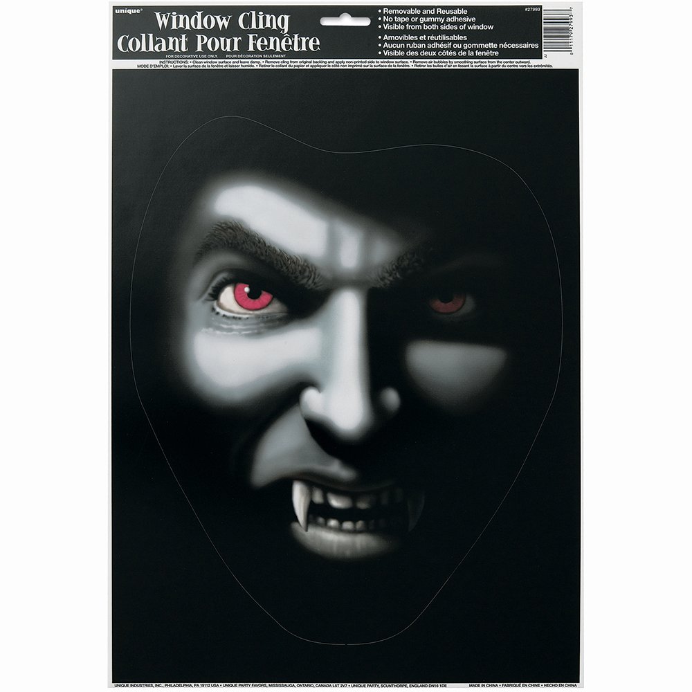 Amazon.com: Vampire Halloween Window Cling Sheet : Home & Kitchen