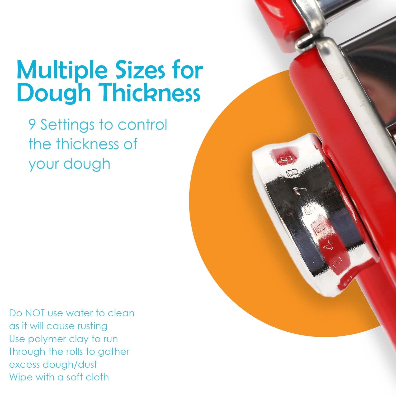 Buy Houseables Pasta Rollers, Noodle Roller Machine, Manual Hand Crank ...