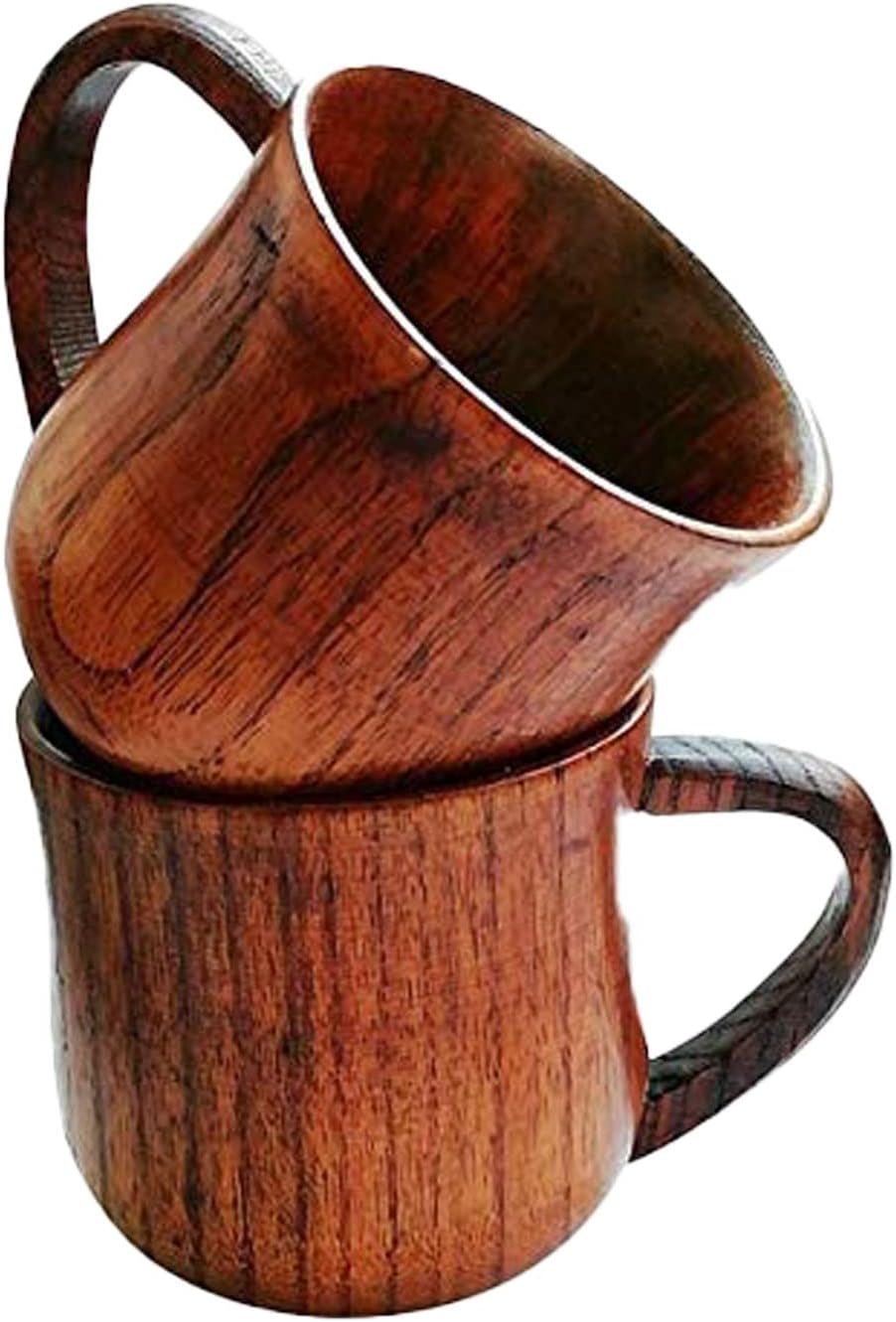 Amazon.com | no/brand Wood Coffee Cup,Handmade Tea Mugs,Wooden Drinking ...