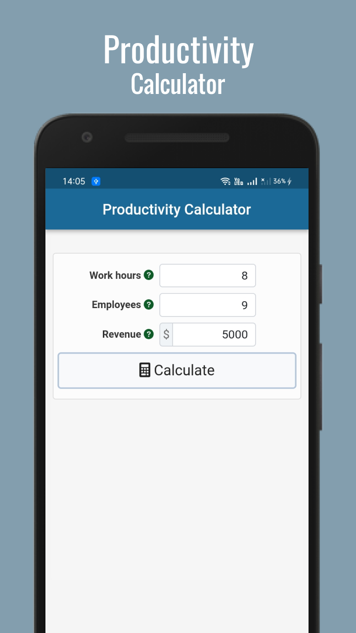 Productivity Calculator - Application sur Amazon Appstore