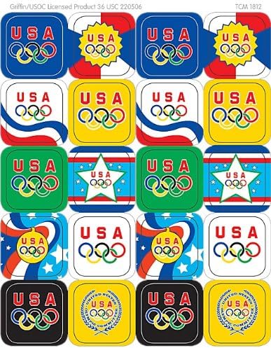 Amazon.com: Teacher Created Resources U.S. Olympic Stickers, Multi ...
