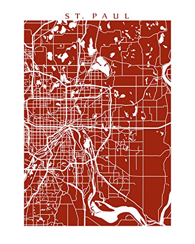 Amazon.com: St. Paul Area Map Print : Home & Kitchen
