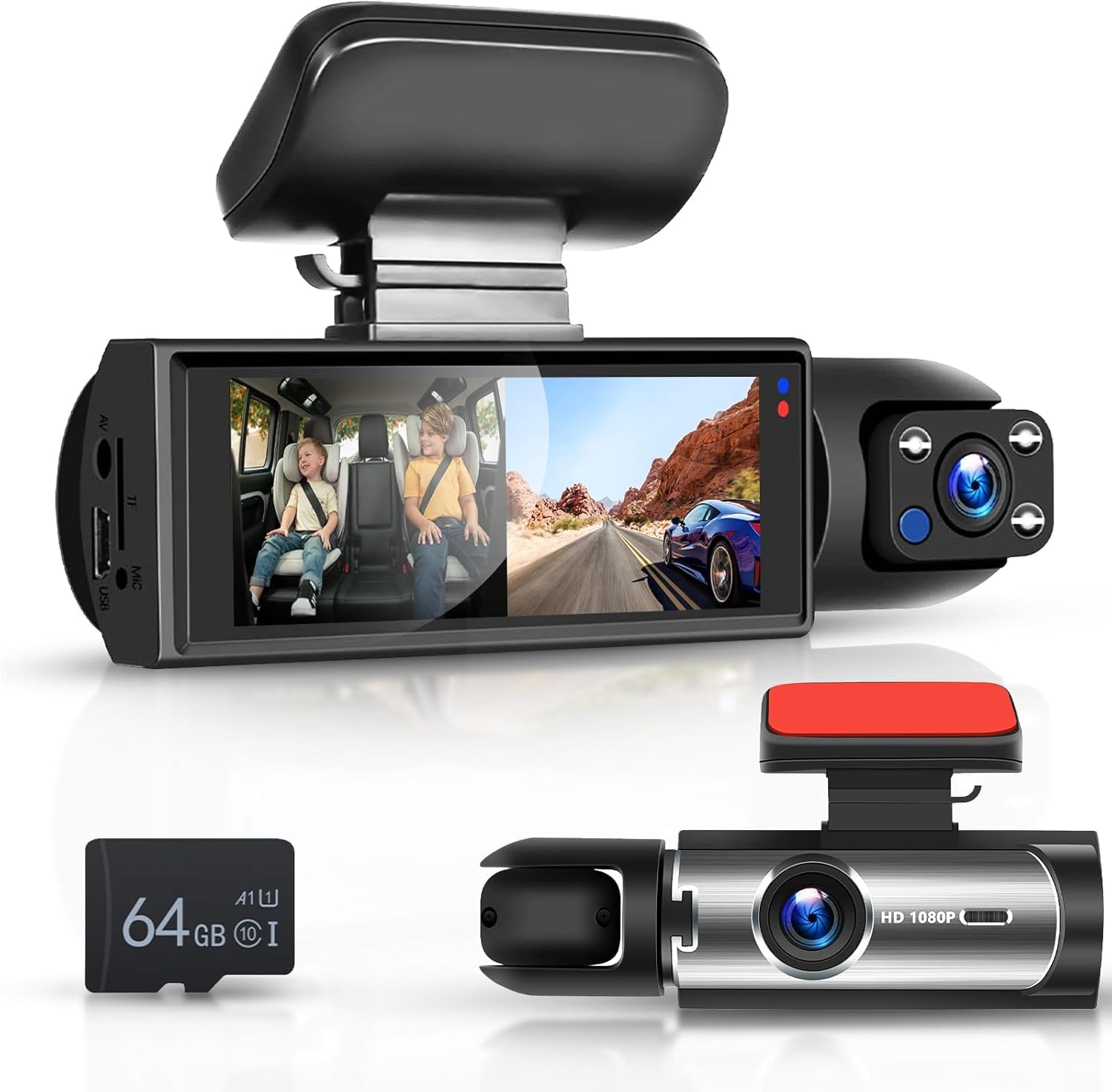 Amazon.com: Sherum Dash Cam, Shirem Dash Cam Front and Rear, Shirem ...