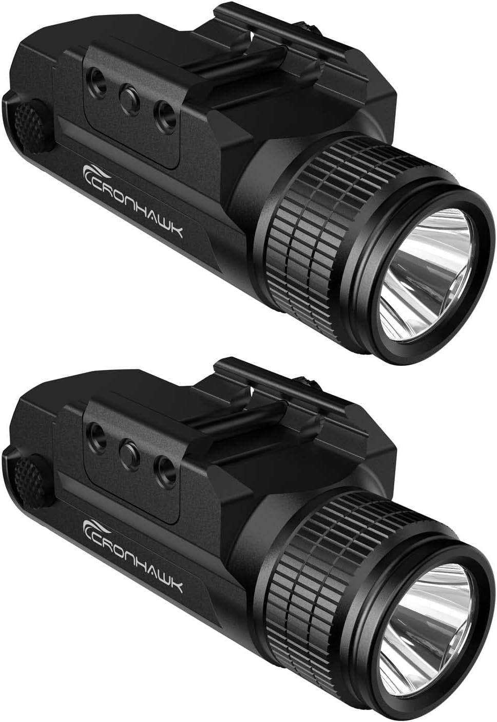 Amazon.com: CRONHAWK 2 Pieces Rechargeable 700 Lumen Pistol Flashlight ...