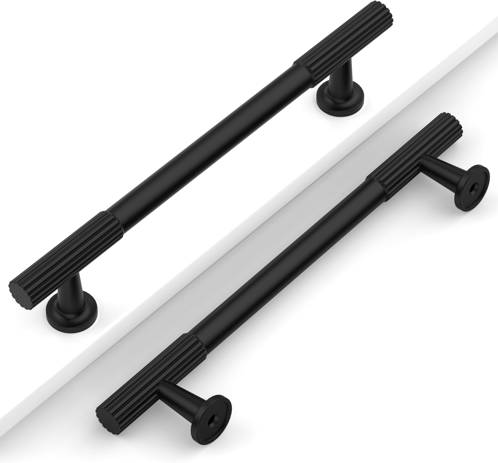Coinkoly 10 Pack 5''(128mm) Matte Black Cabinet Handles Kitchen Black ...