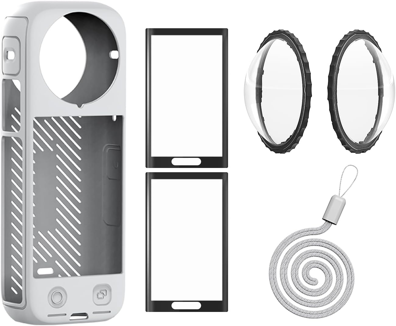 Amazon.com : Rszfnjxry Insta 360 X4 Lens Guards Cap Silicone Case and ...