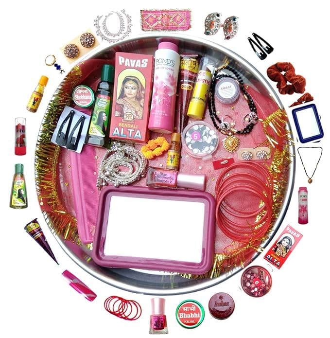 Premium Navratri Pooja MATA Rani 16 Shringar Thali Set/Poojan Samagri ...