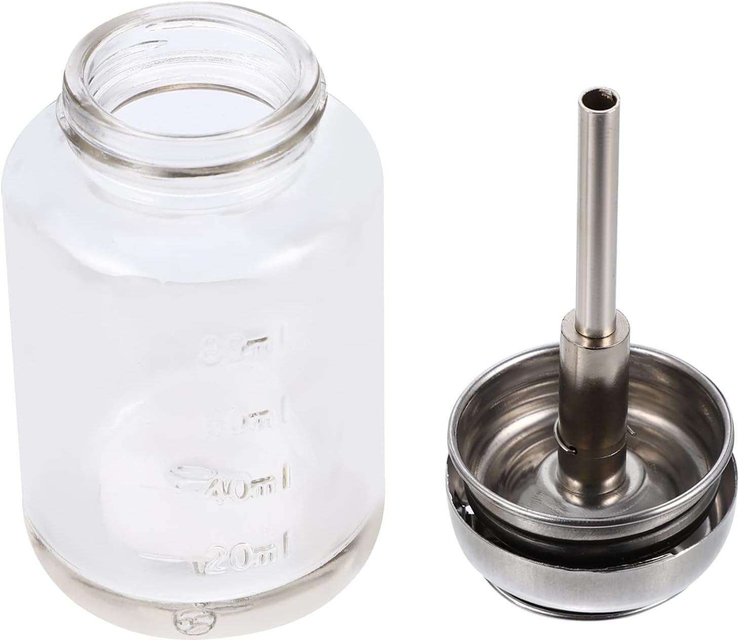 Amazon.com: Artibetter Clear Glass Press Bottle Push Down Dispenser ...