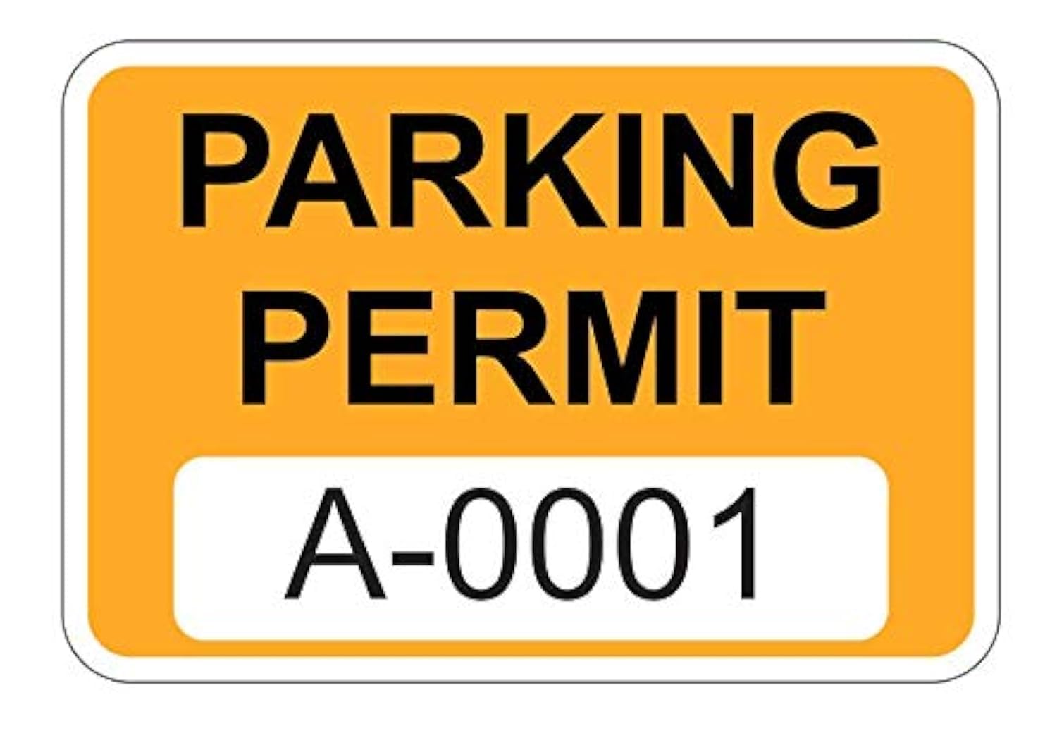 Amazon.com: Orange Parking Permit Window Stickers Decals (Multiple ...