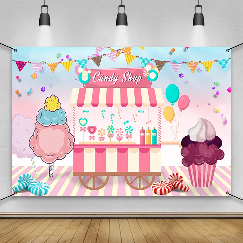 Awert 6x3 6ft Sweet Candy Shop Banner Candyland Ice Cream | Desertcart ...