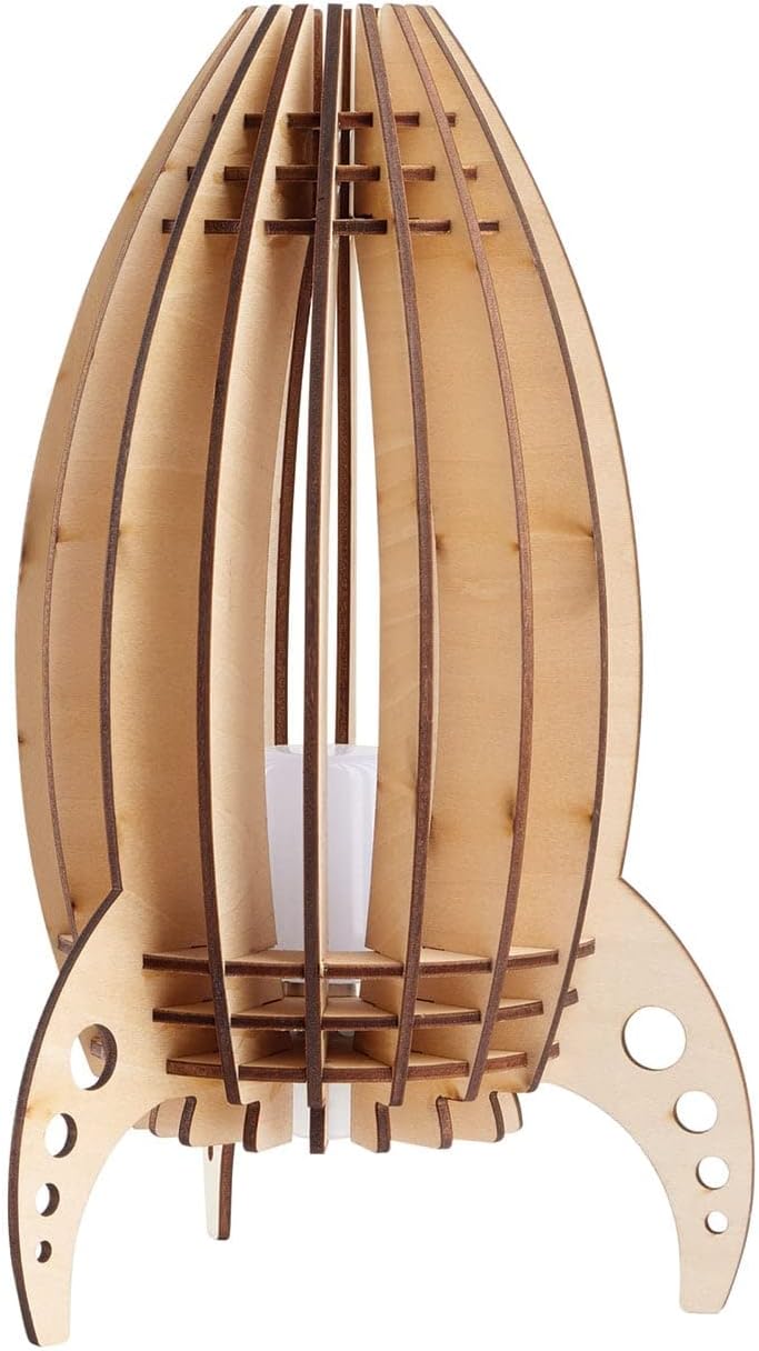 Amazon.com: ART & ARTIFACT Rocket Lamp, Retro Space Age Rocket Ship ...