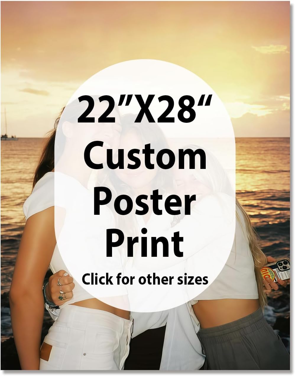 Amazon.com: JIMUJIA Custom Canvas Art Print 22"x28" - Unframed Artwork, Personalized Wall Decor ...