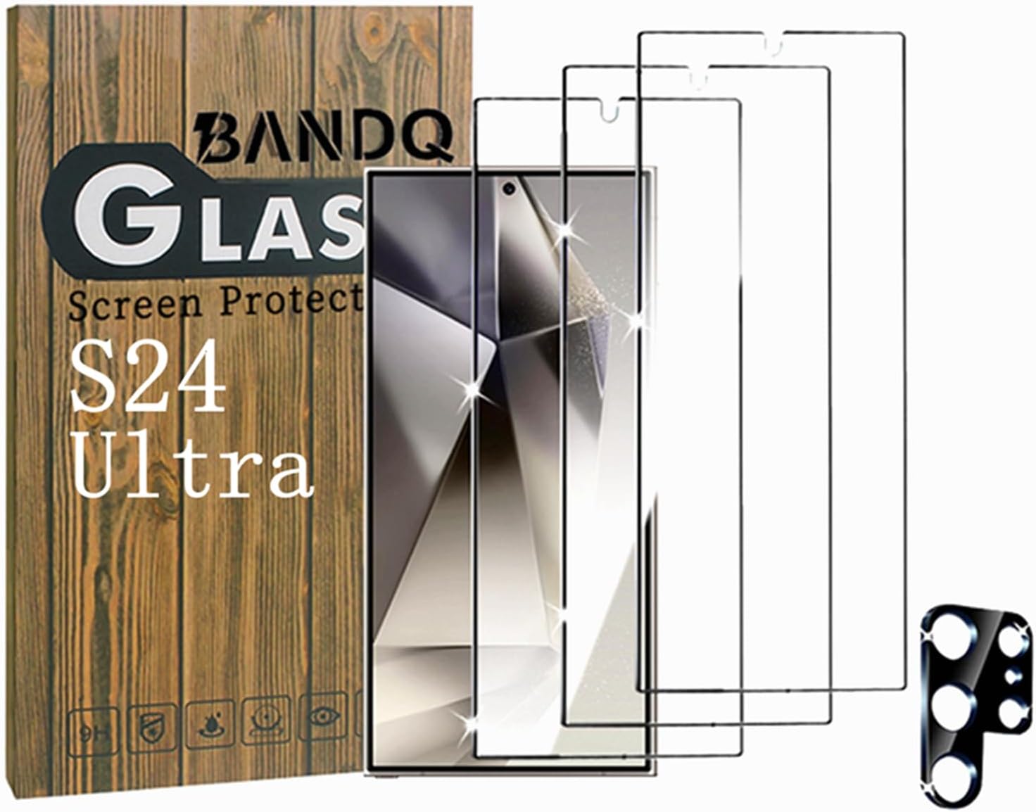Amazon.com: BANDQ 3 Pack for Samsung Galaxy S24 Ultra Screen Protector ...