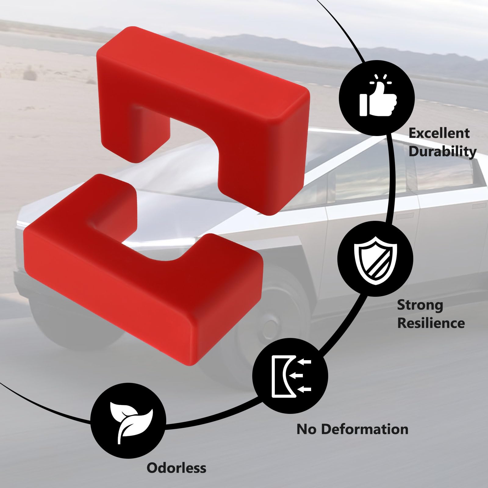 Snapklik.com : Klutchtech Tow Hook Covers Fit For Tesla Cybertruck 2024 ...