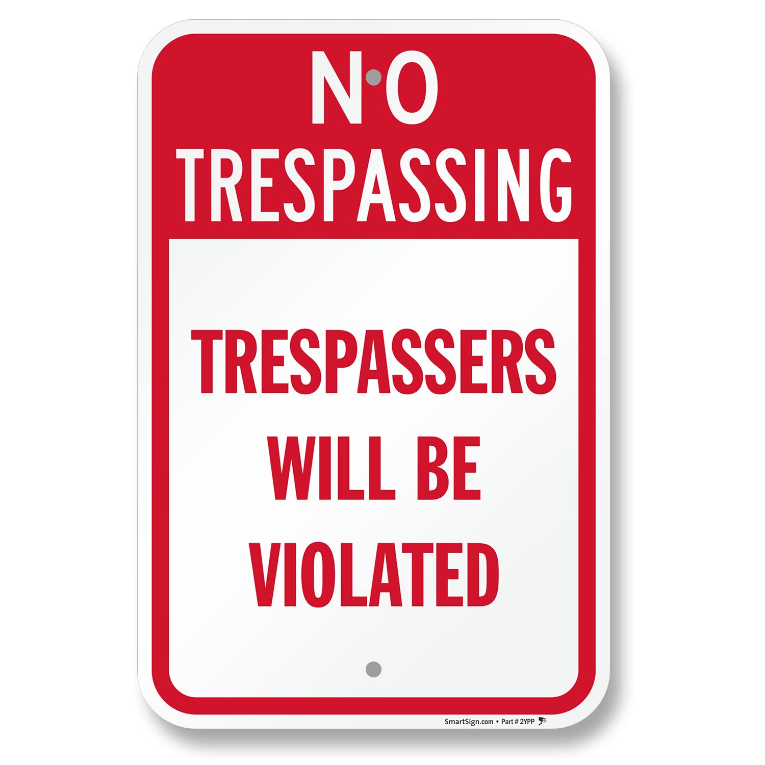Amazon.com: SmartSign 12 x 18 inch Funny No Trespassing Sign ...