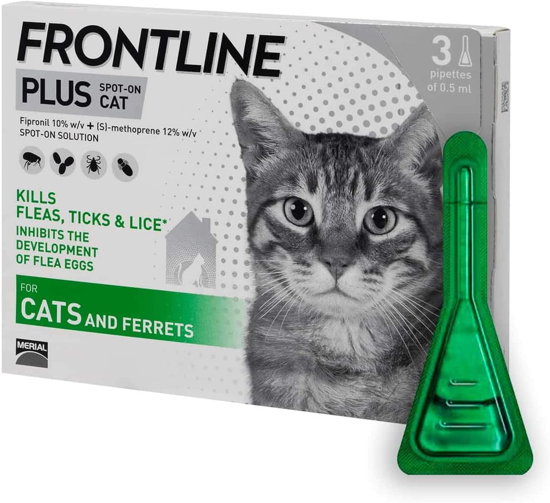 FRONTLINE Spot On Flea & Tick Treatment for Cats - 6 Pipettes (Pack of ...