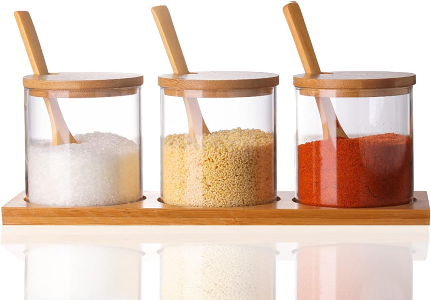 Amazon.com: PV Seasoning Container Spice Jars (set of 3), Ceramic ...