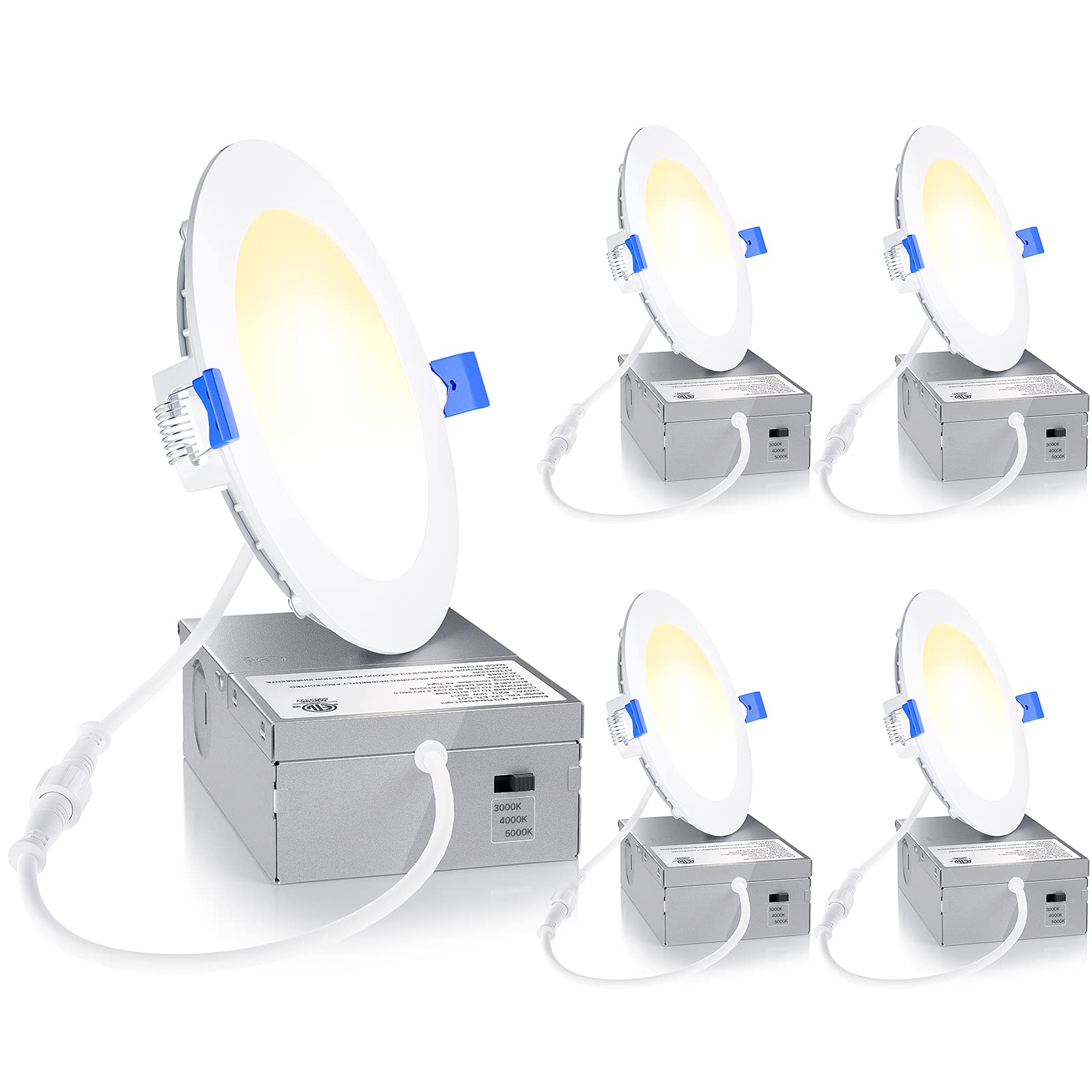 Snapklik.com : Ensenior 4 Pack 4 Inch Ultra-Thin LED Recessed Ceiling Light