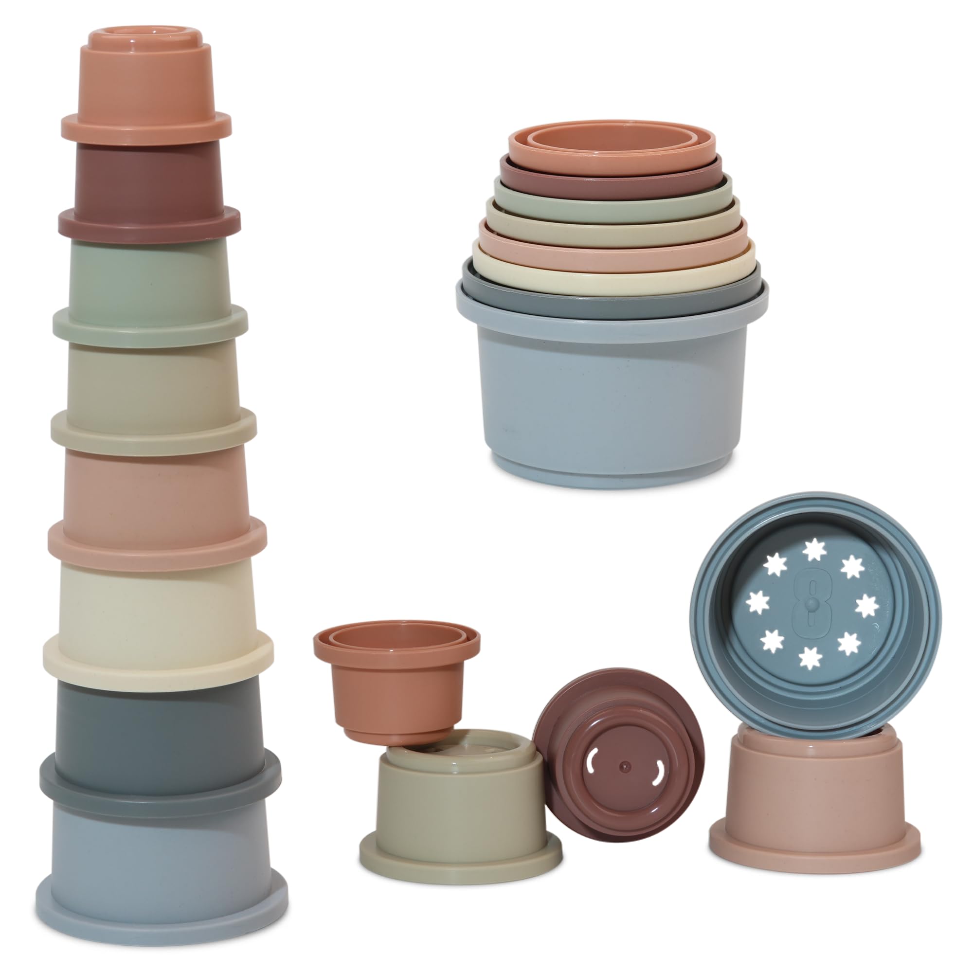 Amazon.com: Tiny Tinker Stacking Cups Baby Toy Educational Cup Stacking ...