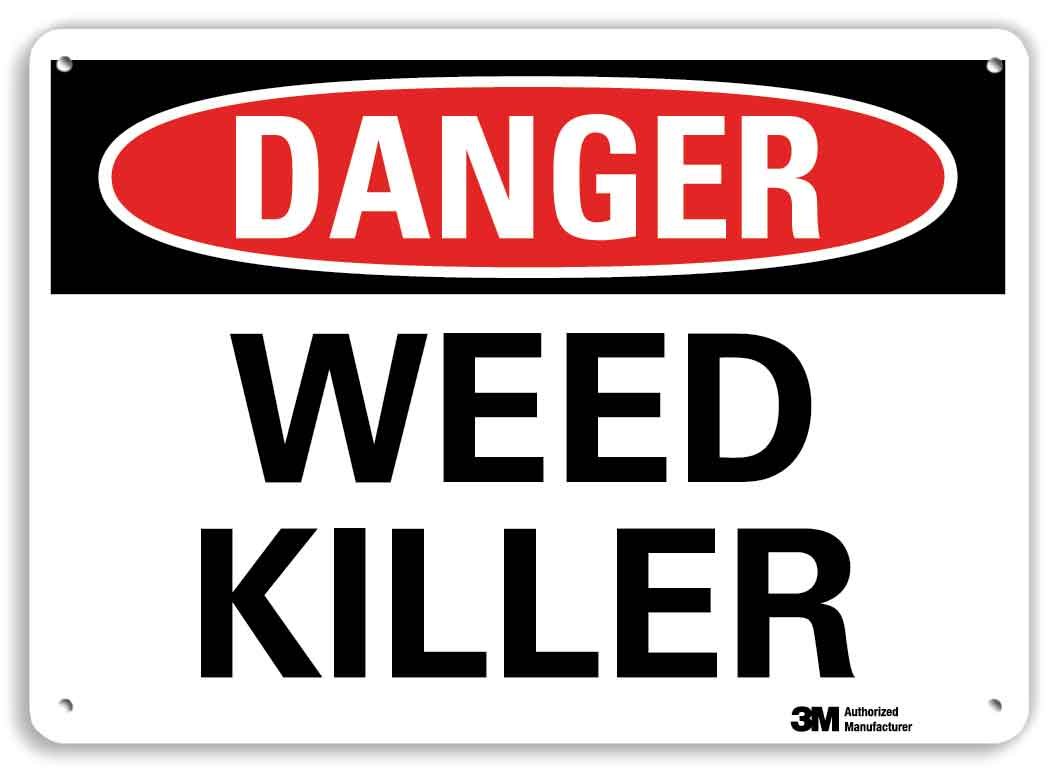 SmartSign “Danger - Weed Killer” Sign | 10" x 14" 3M Reflective ...