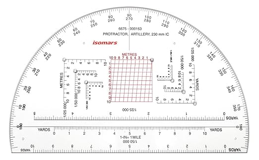 Isomars Military/Mils Protractor 9" : Amazon.in: Office Products