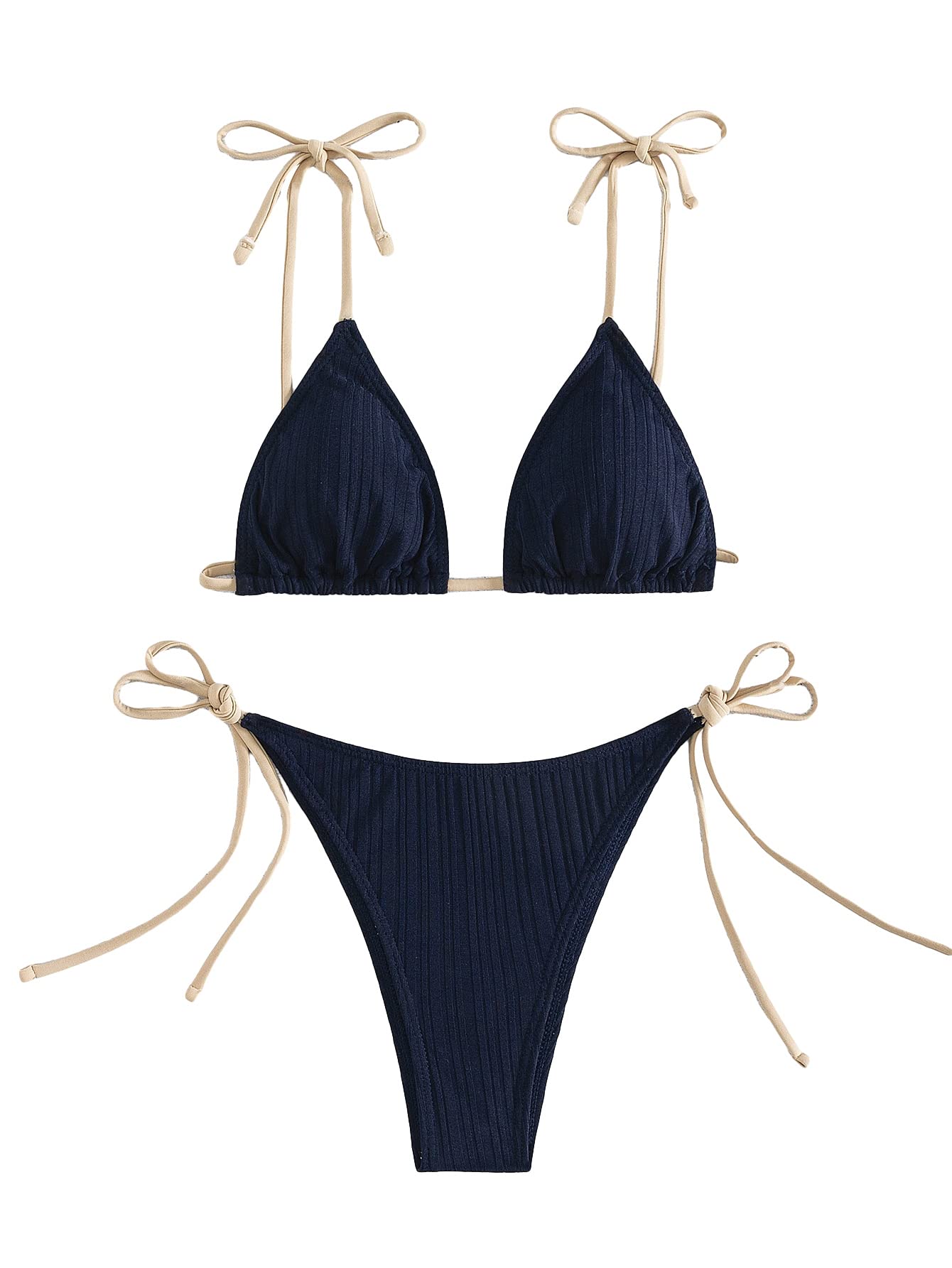 Soly Hux Bikini Sets For Women 2 Piece Swimsuits Sexy High Cut Bathing 5256
