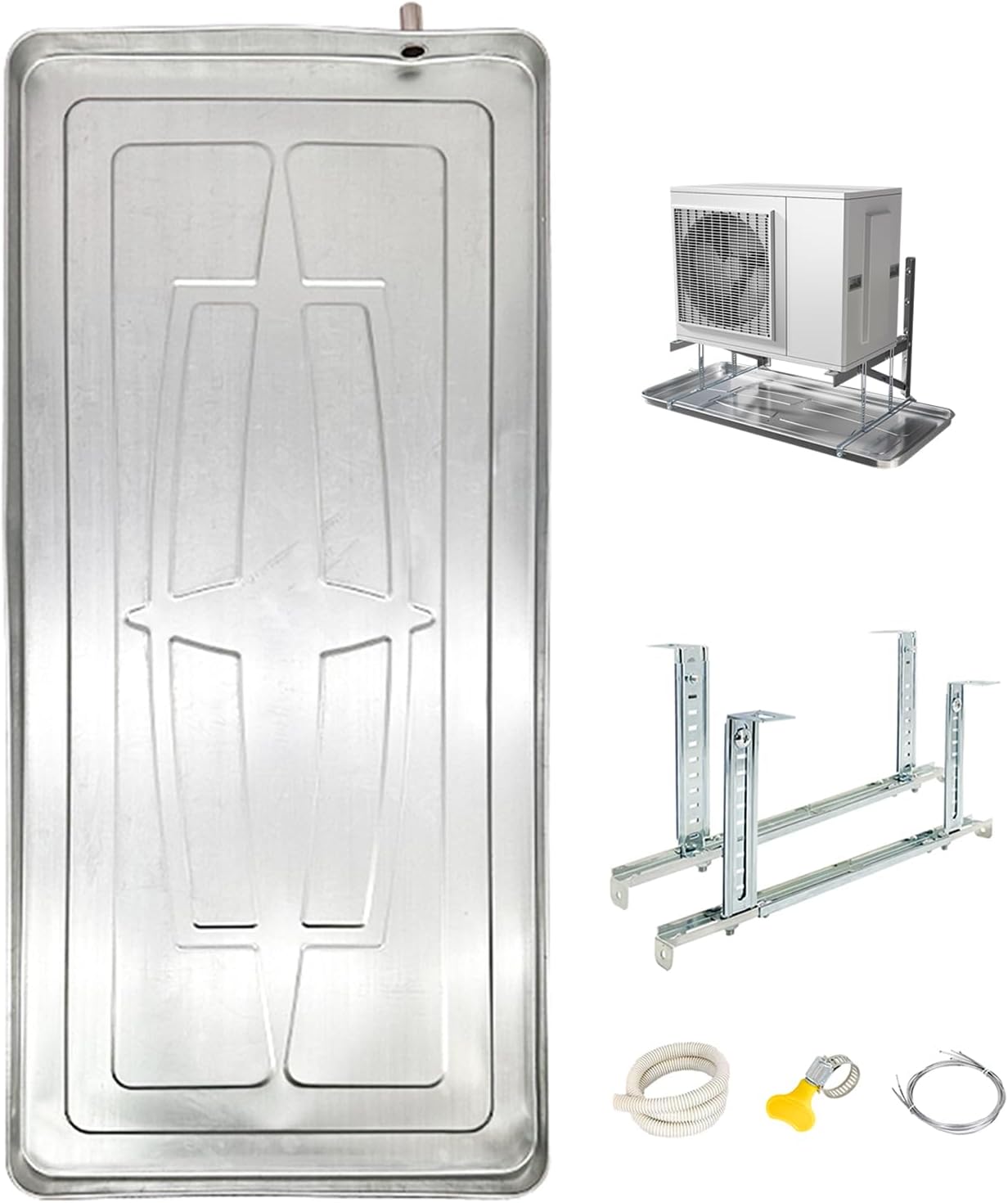 Air Conditioner Drip Pan Stainless Steel AC Drain Pan with Brackets ...