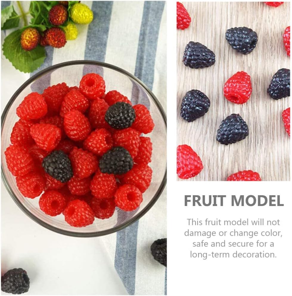 VOSAREA 40 piezas de simulación de frambuesa artificial, modelo de ...