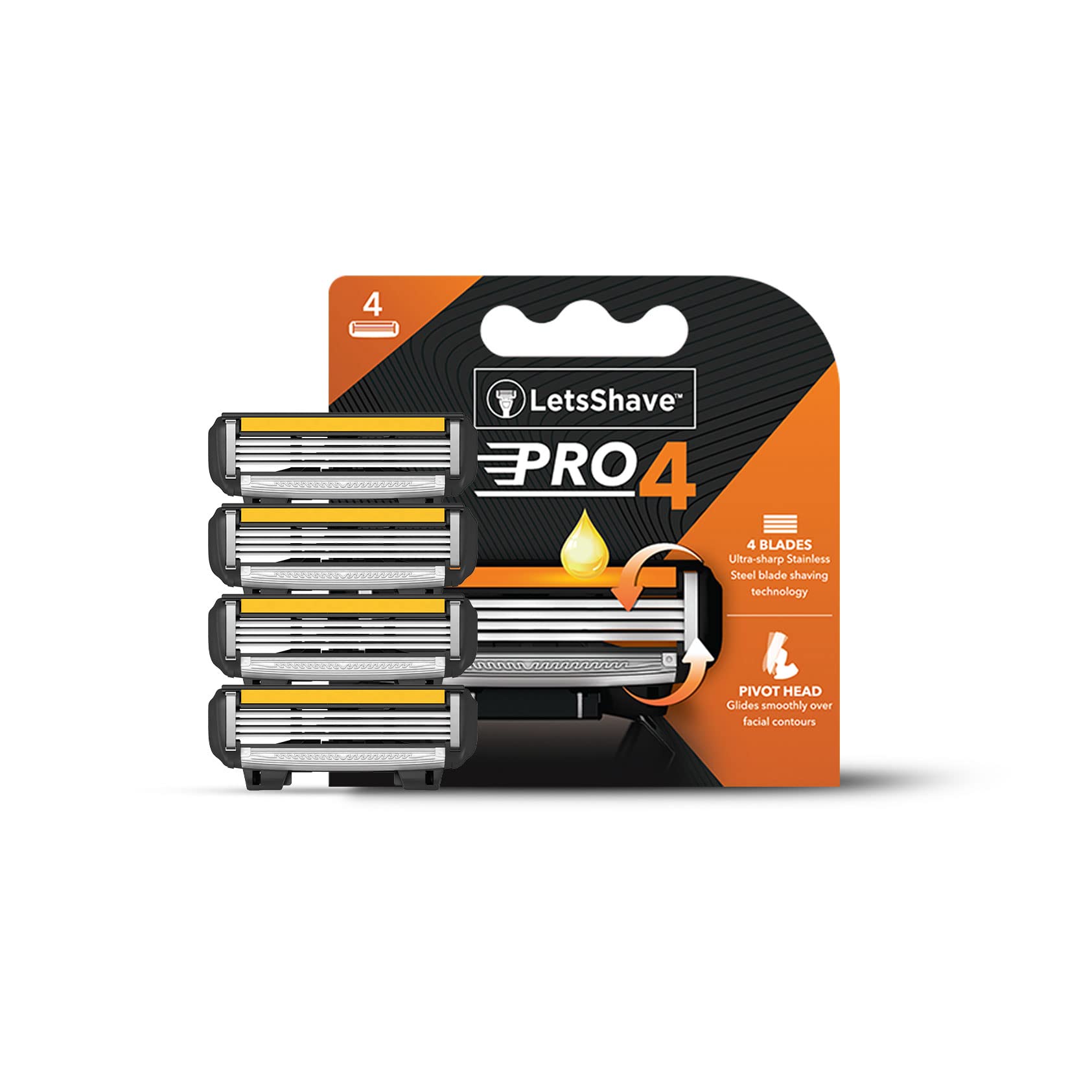 Buy LetsShave Pro 4 Shaving Razor Blade for Men |Made in South Korea ...