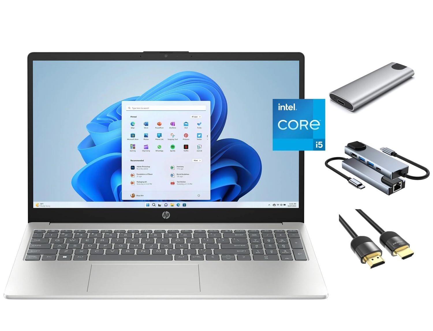 Amazon.com: HP 15.6" FHD Laptop, Anti-Glare Display, 10-Core Intel Core ...